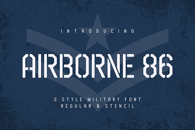 Download Airborne 86 Stencil font | fontsme.com