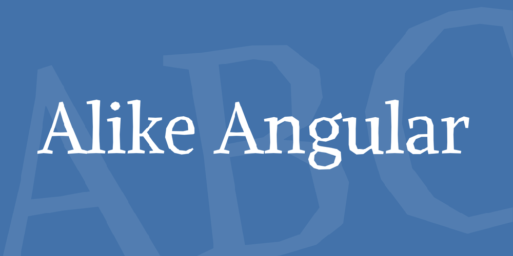 Download Alike Angular font | fontsme.com