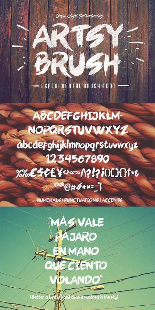 Download ARTSY BRUSH font | fontsme.com