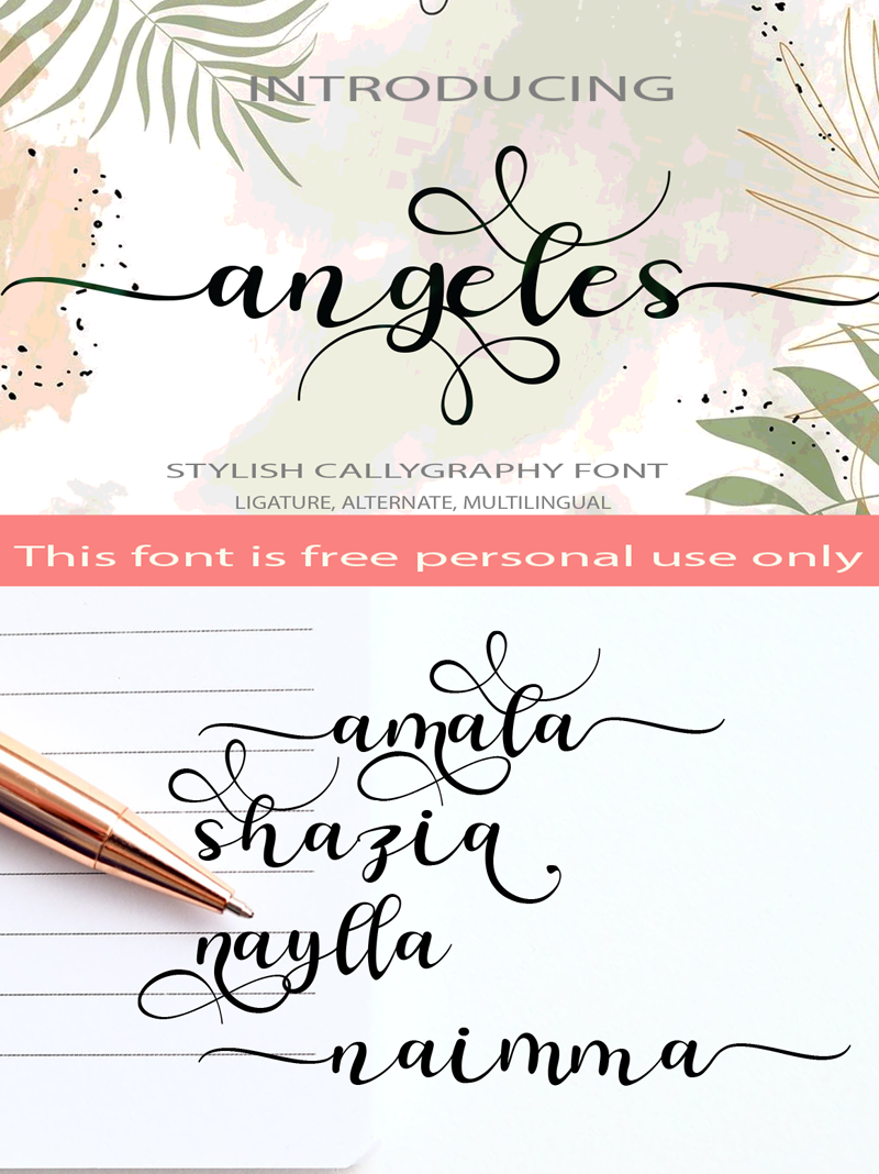 Download Angeles font | fontsme.com