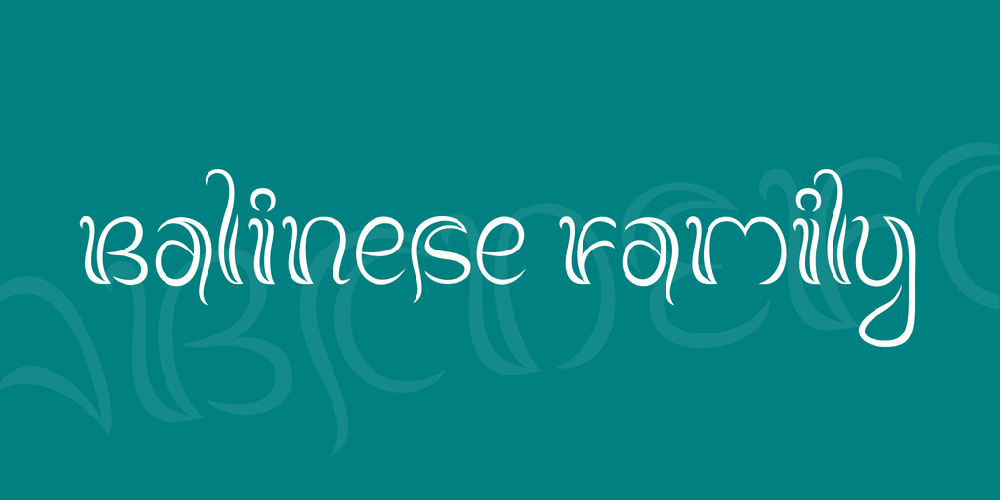 Download Balinese Family font | fontsme.com