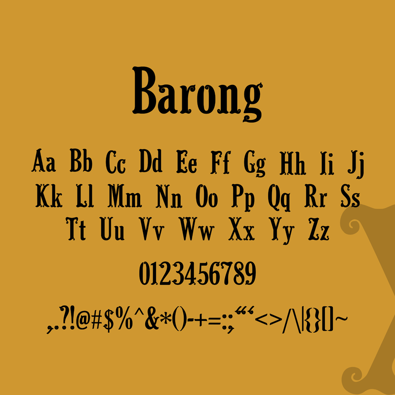 Download Barong font | fontsme.com
