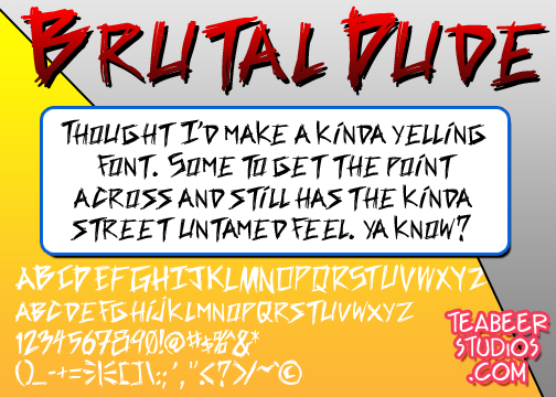 Download Brutal Dude font | fontsme.com