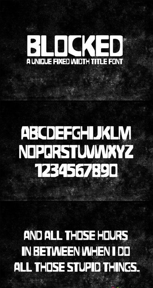 Download WG Blocked Letter font | fontsme.com