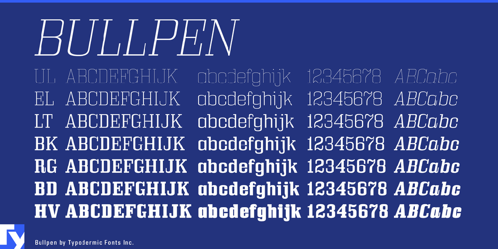 Download Bullpen font | fontsme.com