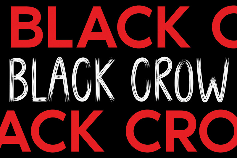 Download BLACK CROW font | fontsme.com