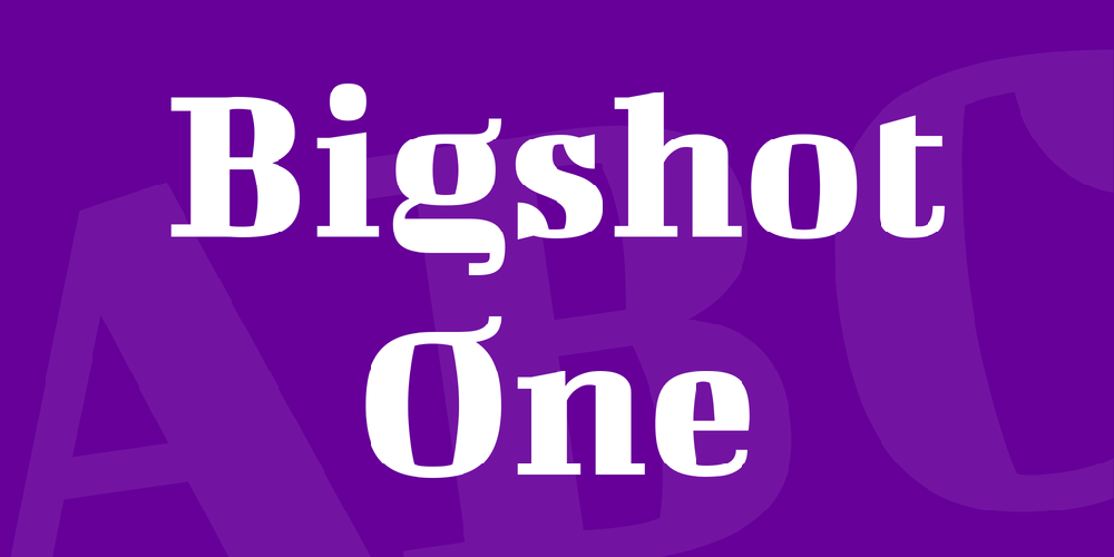 Download Bigshot One font | fontsme.com