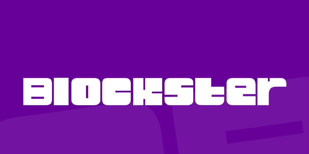 Download Blockster font | fontsme.com