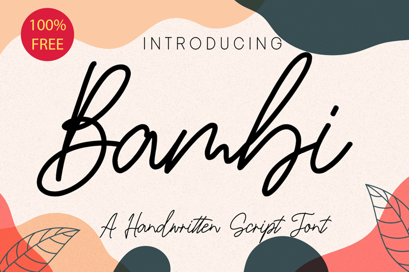 Download Bambi Handwritten font | fontsme.com