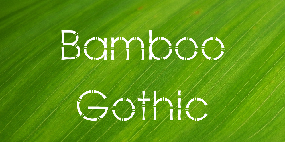 Download Bamboo Gothic font | fontsme.com