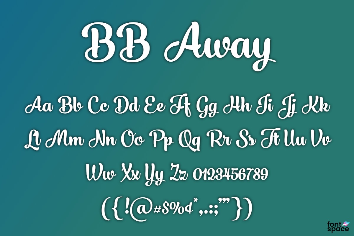 Download BB Away font | fontsme.com