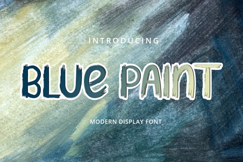 Download Blue Paint font | fontsme.com