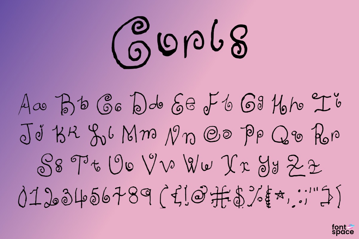 Download Curls flower font | fontsme.com