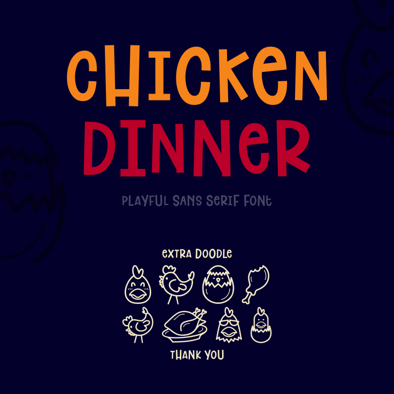 Download Chicken Dinner font | fontsme.com