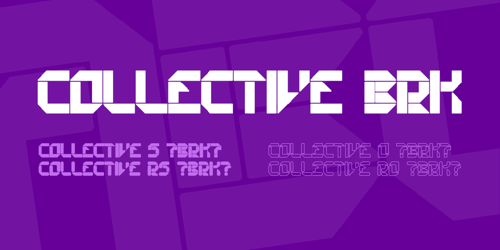 Download Collective BRK font | fontsme.com