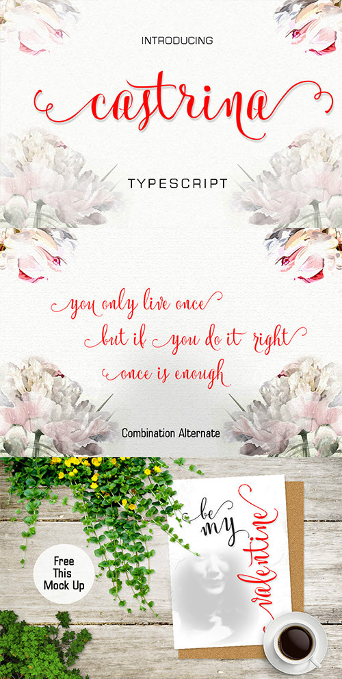 Download Castrina Typescript font | fontsme.com