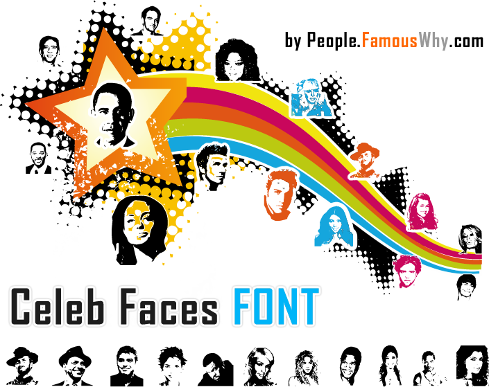 Download Celeb Faces font | fontsme.com