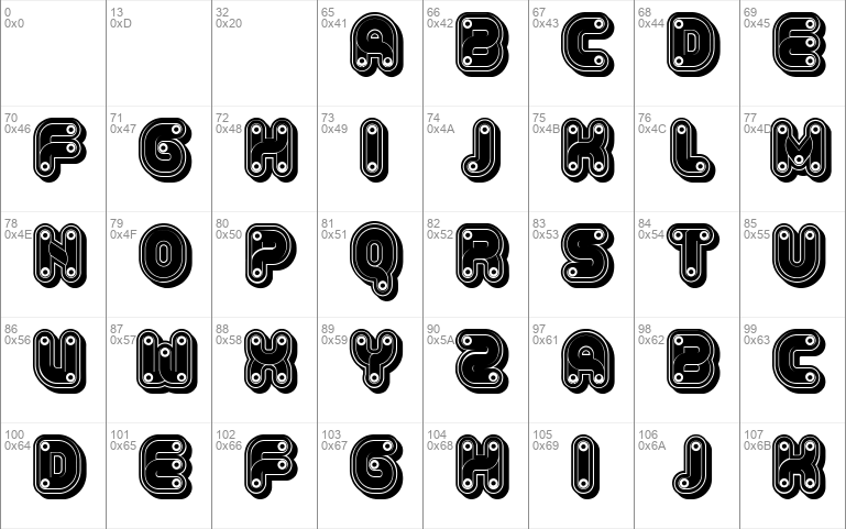 Download Cables font | fontsme.com