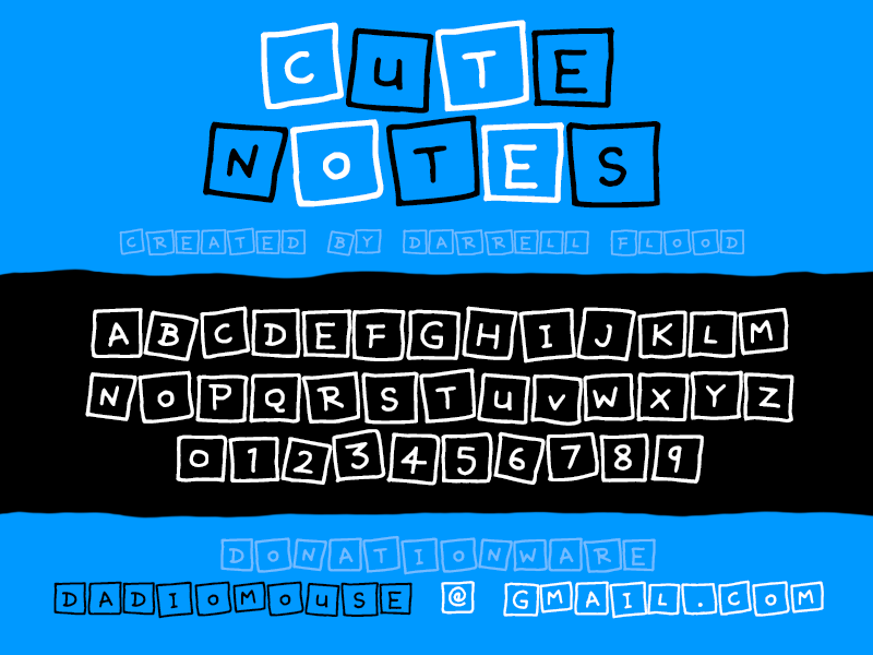 Download Cute Notes font | fontsme.com