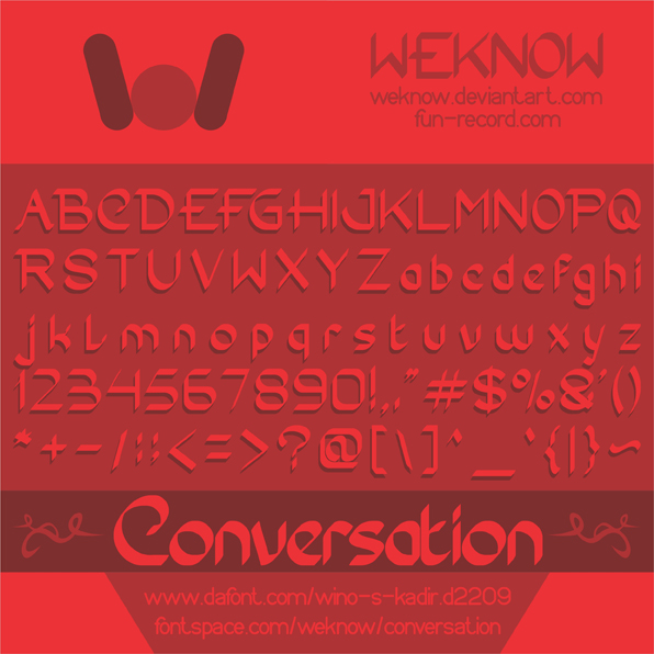Download Conversation font | fontsme.com