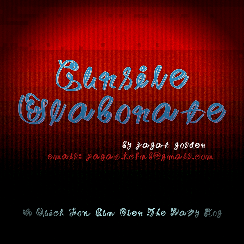 Download Cursive Elaborate font | fontsme.com