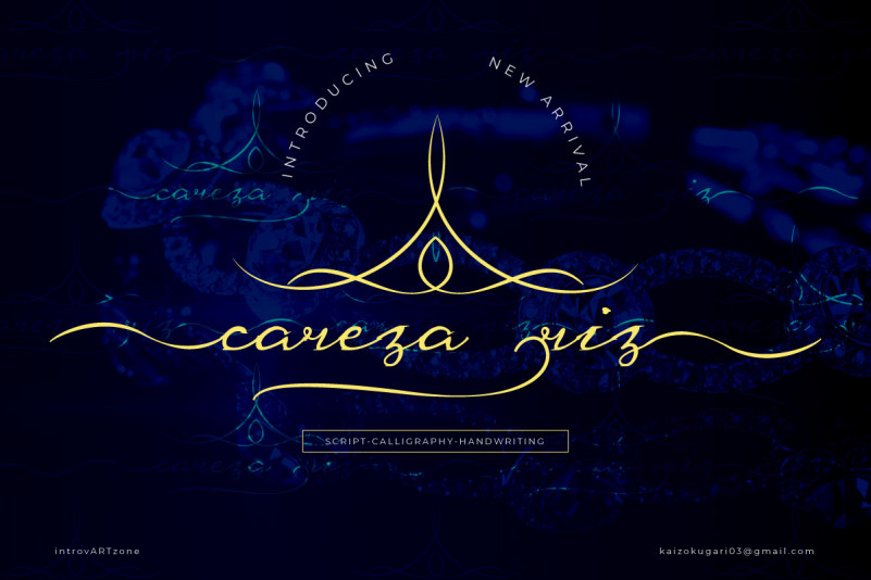 Download Careza Riz calligraphy font | fontsme.com