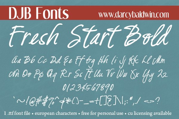 Download DJB Fresh Start font | fontsme.com