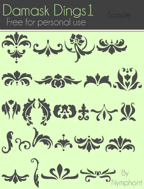 Download Damask Dings1 font | fontsme.com