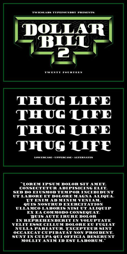 Download Dollar Bill 2 font | fontsme.com