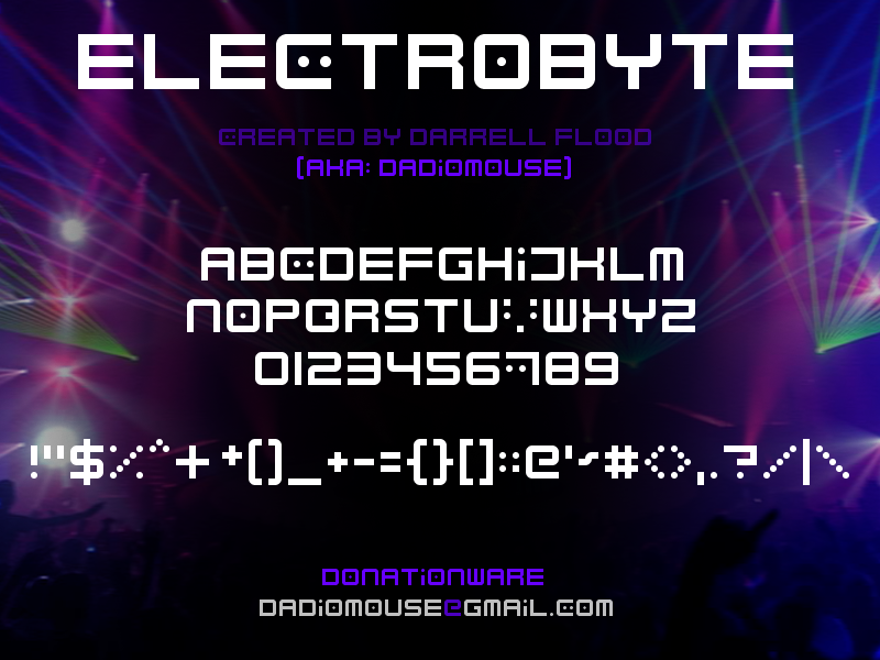 Download Electrobyte font | fontsme.com