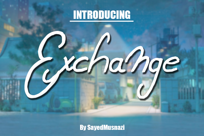 Download Exchange font | fontsme.com