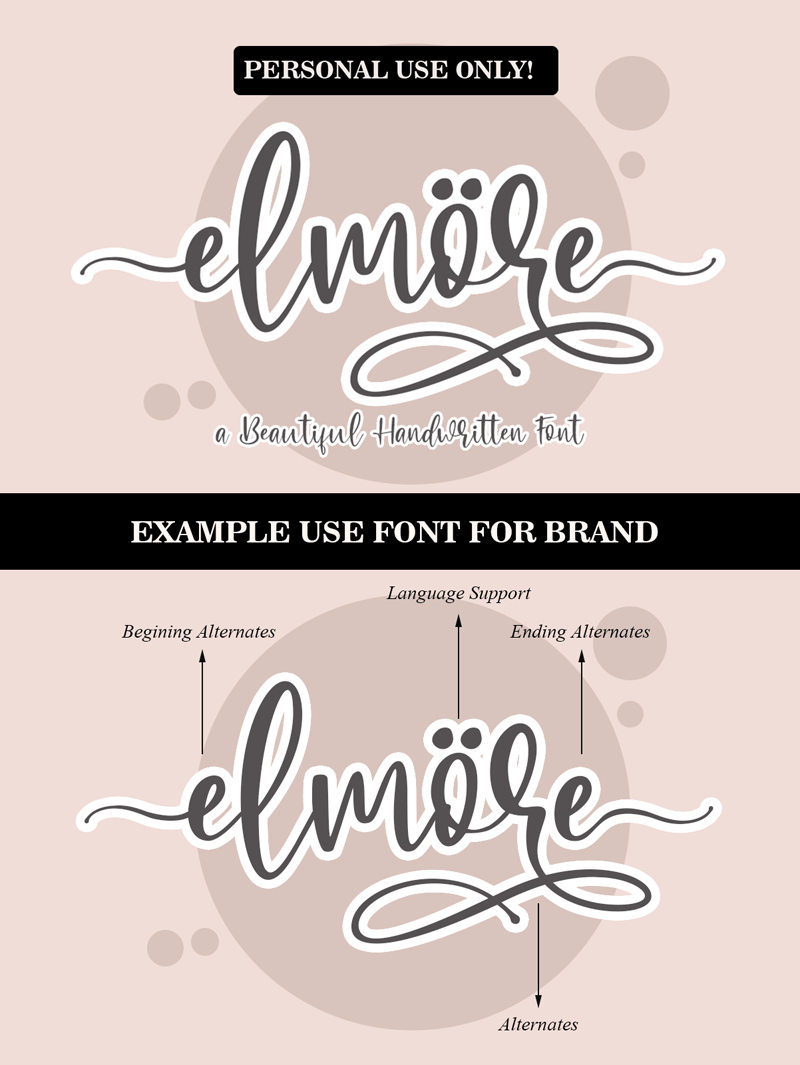 Download Elmore - Personal Use font | fontsme.com