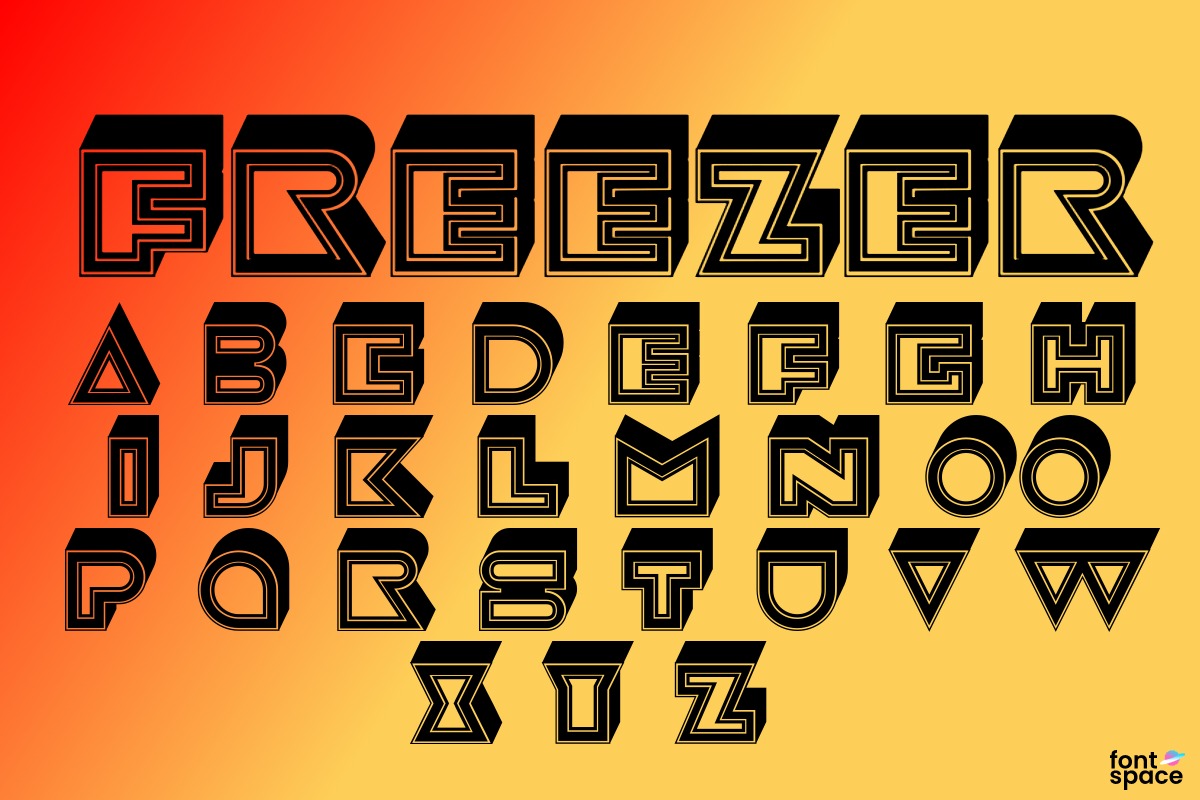 Download Freezer font | fontsme.com