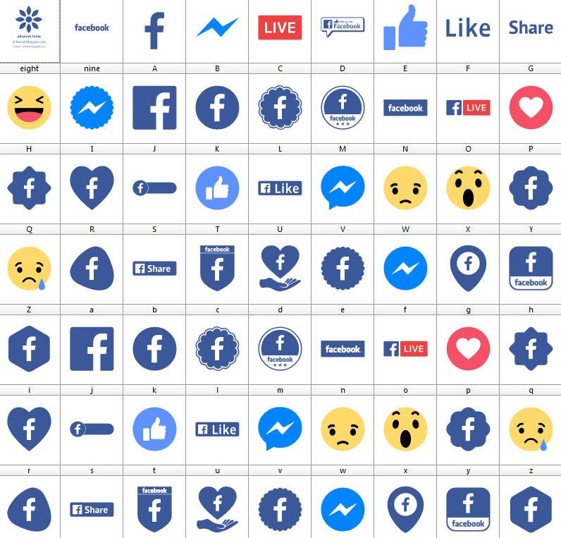 Download Font Facebook Color font | fontsme.com