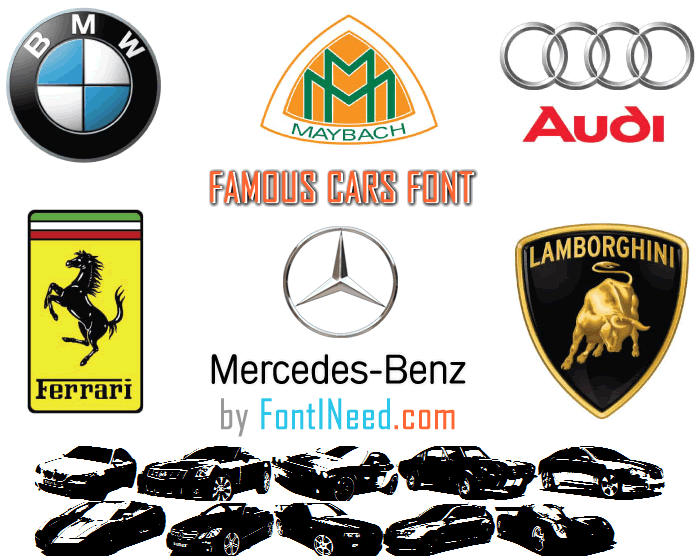 Download Famous Cars font | fontsme.com