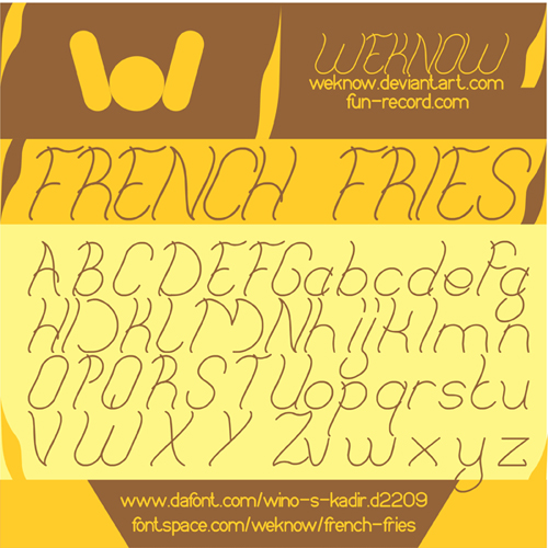 Download French fries font | fontsme.com