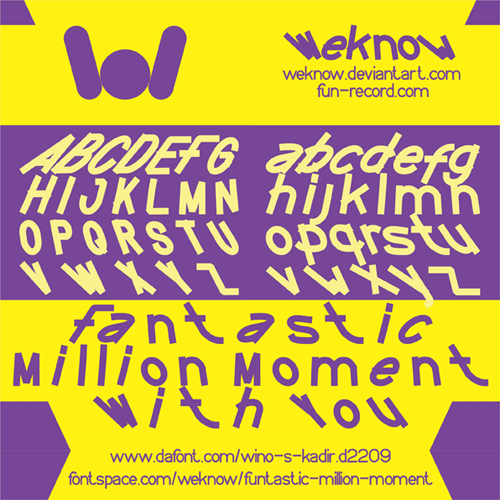 Download FUNTASTIC MILLION MOMENT font | fontsme.com