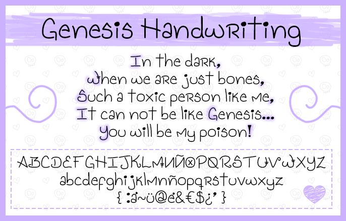 Download Genesis Handwriting Font font | fontsme.com