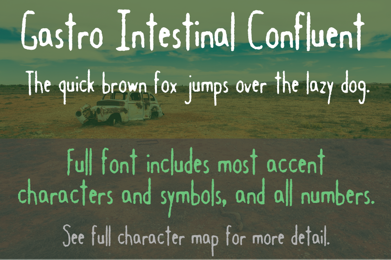 Download Gastro Intestinal Confluent font | fontsme.com