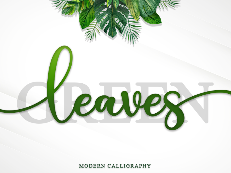 Download Green Leaves - Personal Use font | fontsme.com