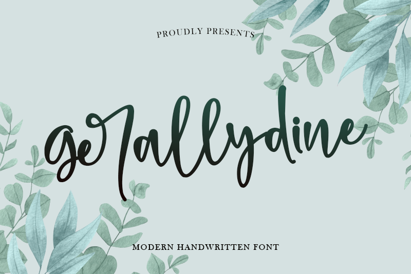 Download Gerallydine font | fontsme.com