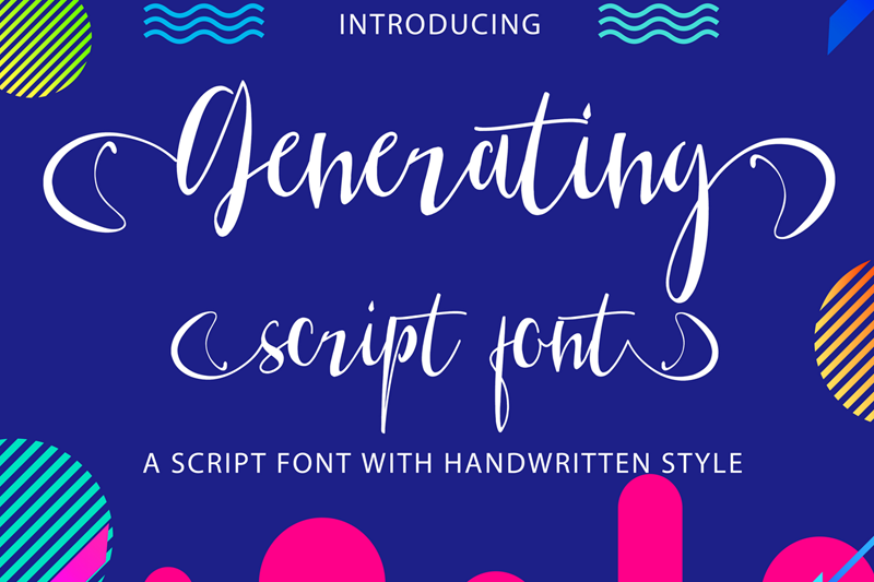 Download Generating Script font | fontsme.com