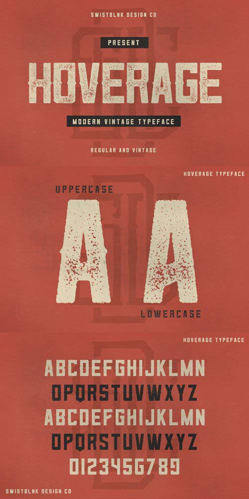 Download Hoverage Vintage font | fontsme.com