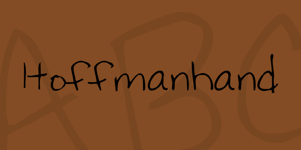 Download Hoffmanhand font | fontsme.com