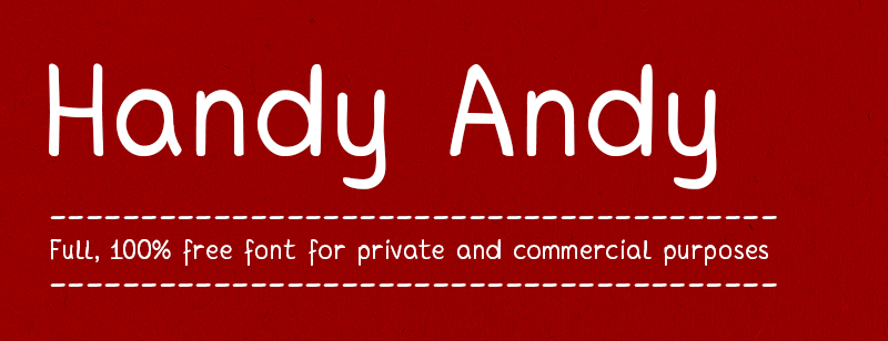 Download Handy Andy font | fontsme.com