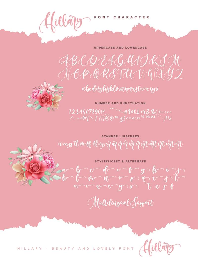 Download Hillary - Beauty and Lovely Fon font | fontsme.com