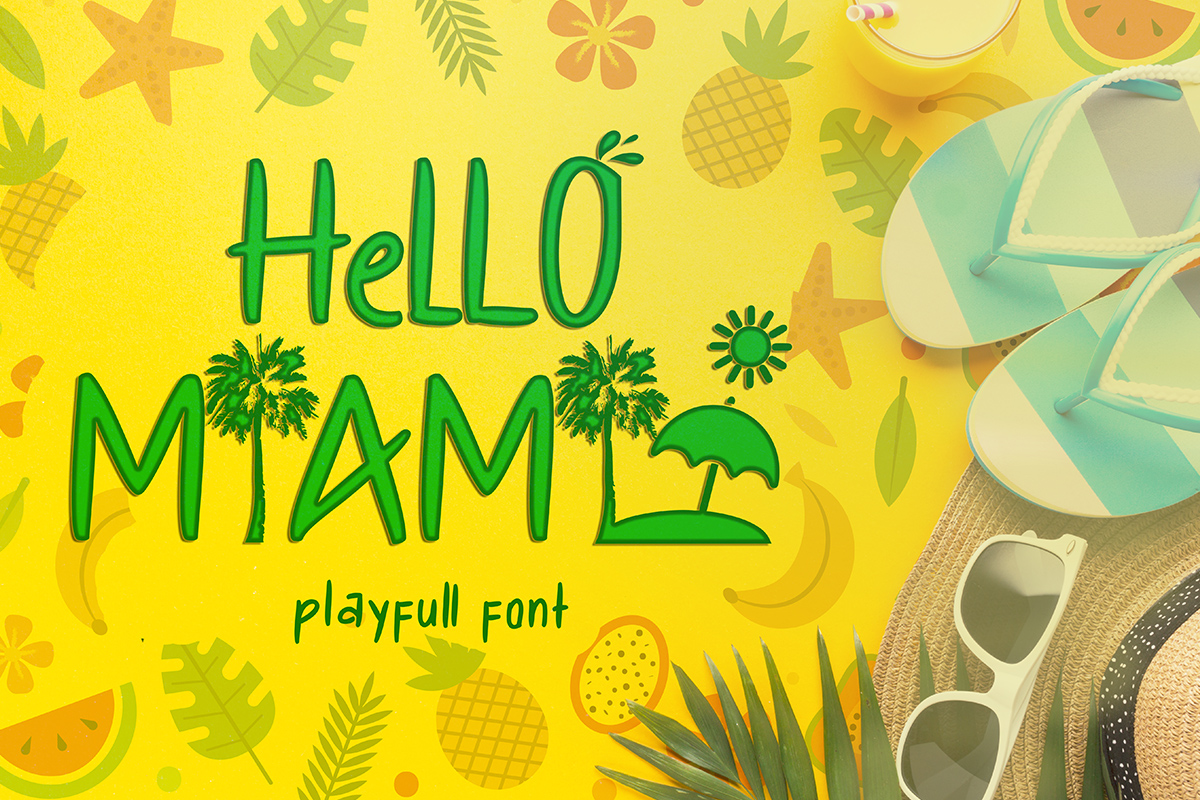 Download HELLO MIAMI font | fontsme.com