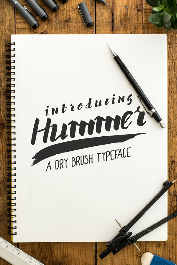Download hummer outline style font | fontsme.com