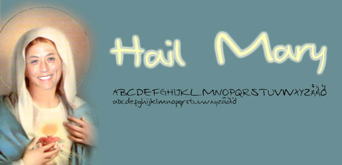 Download Hail Mary font | fontsme.com