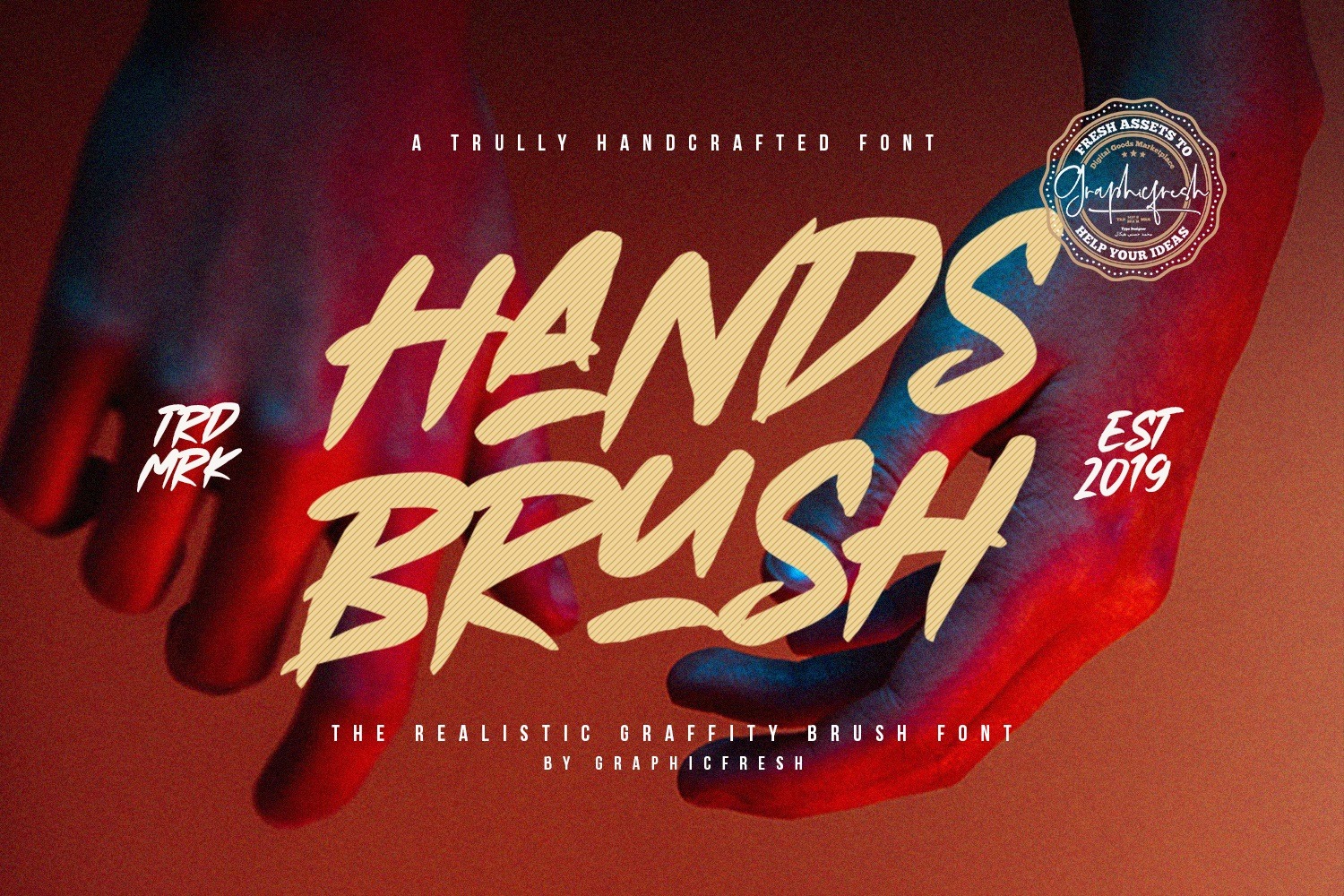 Download Hands Brush font | fontsme.com